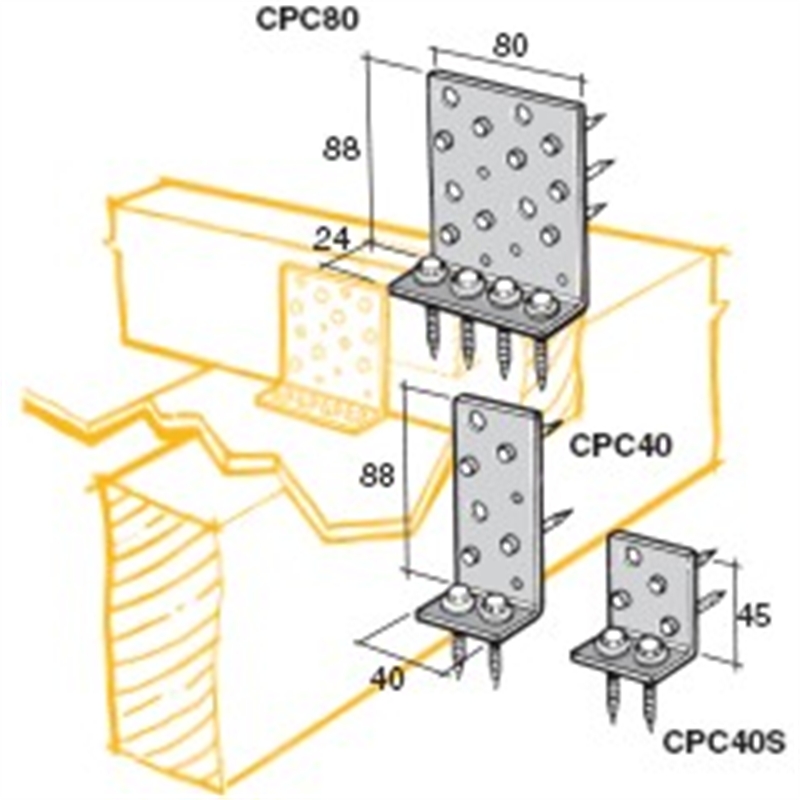 Lumberlok Concealed Purlin Cleat 2.0x80mm CPC80 | Bunnings Warehouse