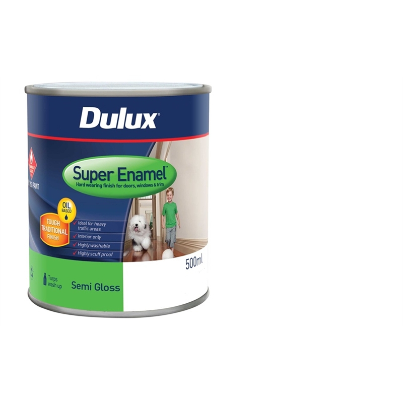 Dulux Super Enamel Semi Gloss 500ml Black | Bunnings Warehouse Dulux Super Enamel Semi Gloss 500ml Black | Bunnings Warehouse