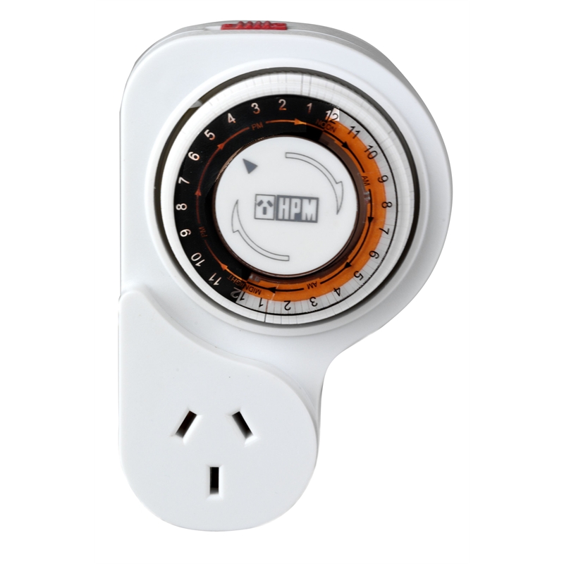 HPM Plug In 24hr Timer With Offset White Bunnings Warehouse