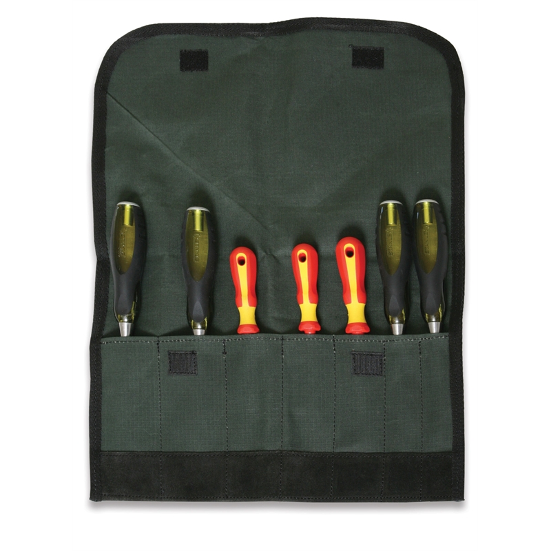 Taurus Leather Canvas Chisel Roll Bag 7 Pocket Sku 00566366 Bunnings