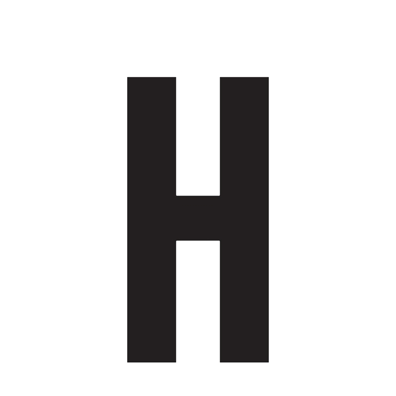 Sandleford Cut Out Letter "H" 85mm Black Self Adhesive | Bunnings Warehouse